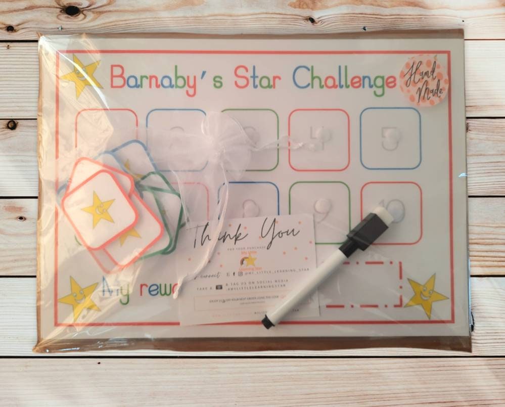 Personalised reward chart - stars – My Little Learning Star