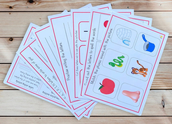 Phase 2 phonics SATPIN activity bundle – My Little Learning Star